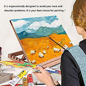Tabletop Easel A3 Painting Easel with Smooth Surface, Adjustable Angle Art Easel for Artists, Children, Beginners & Student