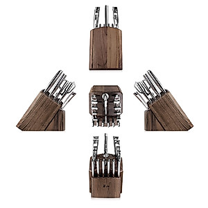 Cangshan N1 Series 1024784 German Steel Forged 17-Piece Knife Block Set, Walnut