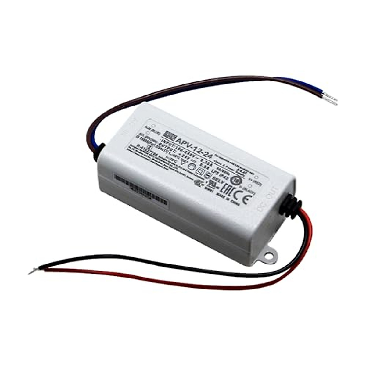 DynMach APV-12-24 12W 24V 0.5A High Efficiency LED Lighting Power Supply - Compact and Waterproof for LED Applications