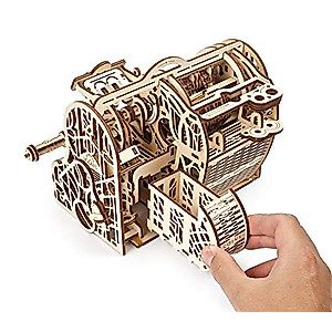 UGEARS 3D Puzzles Wooden Box - DIY Cash Register with Money Box - Exclusive Wooden Model Kits for Adults to Build - Vintage Wooden Mechanical Models - Self Assembly Woodcraft Construction Kits