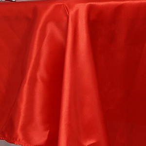 TABLECLOTHSFACTORY Red 60x126 Rectangle Satin Tablecloth