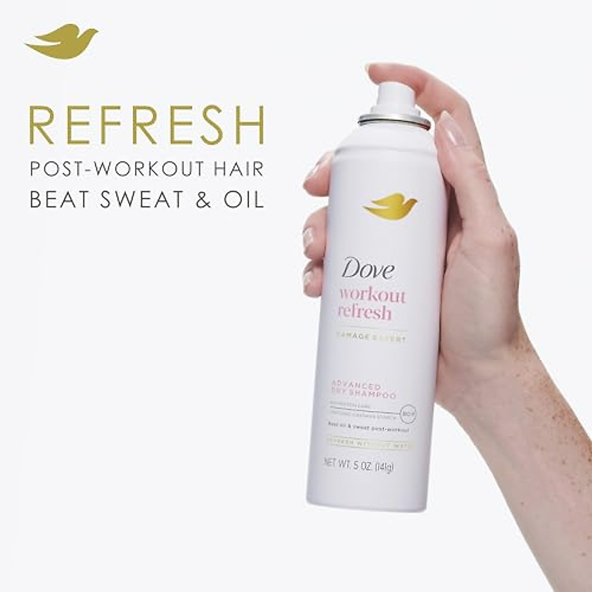 Dove Advanced Dry Shampoo Workout Refresh & Revive Post Workout Hair Without Water Lasting Fragrance for 2 Days 5 oz