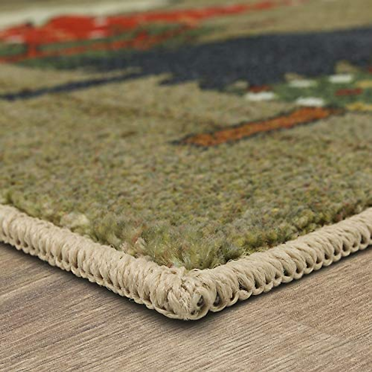 Mohawk Home Machine Washable Christmas Kitchen Mat, Wooden Holiday Trees Multi (2' 6" x 4' 2")