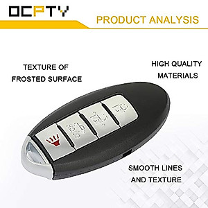 OCPTY 1X Uncut Keyless Entry Remote Control Key Fob Transmitter Replacement for Infiniti Nissan 350Z Altima Armada EX35 2.0L 2.5L 3.5L 02-15 PINHA-T036 95430-1U000