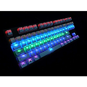 87 Keys Keycool PBT Doubleshot Keycap ANSI OEM Key Cap for Cherry MX Gaming Mechanical Keyboard