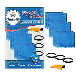 S SMILEFIL 9 Pack Blue Cloth Reusable Dry Filter Bags Compatible with Stanley 25-1217 1-5 Gallon Wet/Dry Vacuums