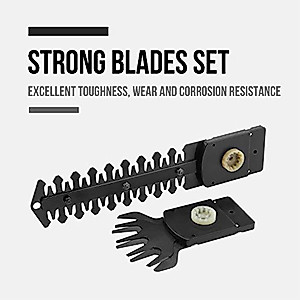 Lichamp 2-in-1 Electric Hand Held Grass Shear Hedge Trimmer Shrubbery Clipper Cordless Battery Powered Rechargeable for Garden and Lawn, CGS-3601 Grass Green