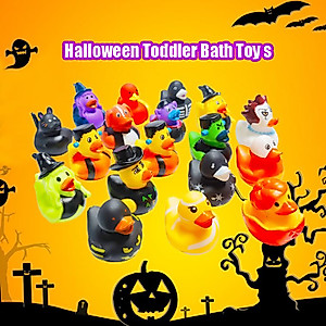 36 Pcs Halloween Rubber Ducks,Baby Showers Accessories Jeep Duckies Bath Toys for Kids Halloween Party Favors,Gift Exchange (Halloween)