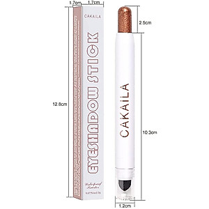 Go Ho Shimmer Cream-to-Powder Eyeshadow Stick,2 in 1 Eyeshadow Pencil Crayon Eye Brightener Stick,Smooth Easy To Color Waterproof,08 Pink White Shimmer