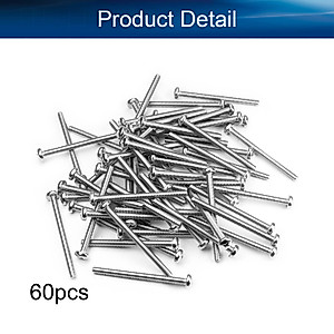 Yinpecly 60pcs M4-0.7x50mm Knob Pull Machine Screws Metric Pan Head Phillips Drive Cross Head Screw 304 Stainless Steel Full Thread Fasteners Bolts Silver Gray Cabinet Door and Drawer Screws