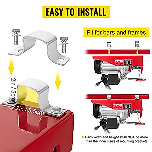 VEVOR Electric Hoist with 14ft Control, 1320LBS Electric Winch, 110V Electric Hoist with Remote Control & Single/Double Slings for Lifting in Factories, Warehouses, Construction Site, Mine Filed