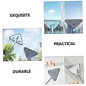 Healeved 3pcs wash mop Head Accessories Floor Replacement Head Triangle mop Heads Replacements mop Heads Commercial Floor mops Cleaning Supplies Refill Refill Triangle mop Cloth mop Head