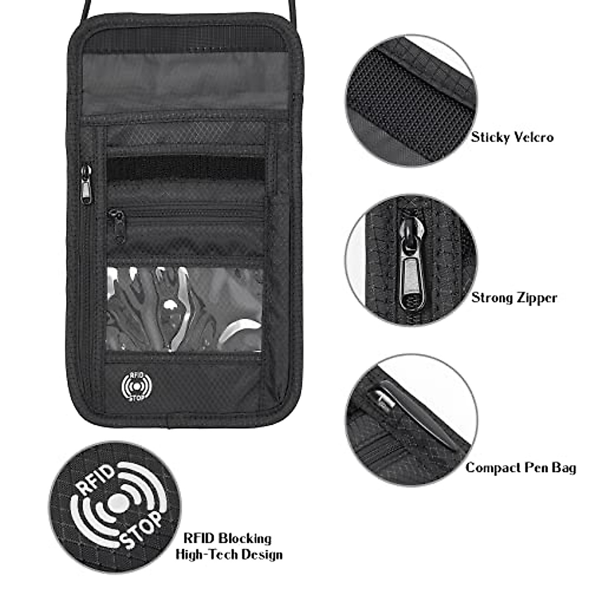 Vividwise Luggage Straps, Nylon Elastic Bag Bungee Luggage Strap for Add a Bag Adjustable Suitcase Belt, Black