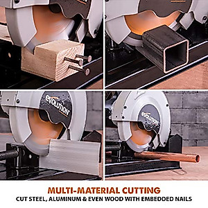 Evolution Power Tools RAGE4 7-1/4-Inch TCT Multipurpose Cutting Chop Saw