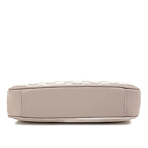 Womens Girls Vintage Retro Denim Jeans Medium Chain Shoulder Bag Purse Handbag (Embossed Vegan Leather - White)