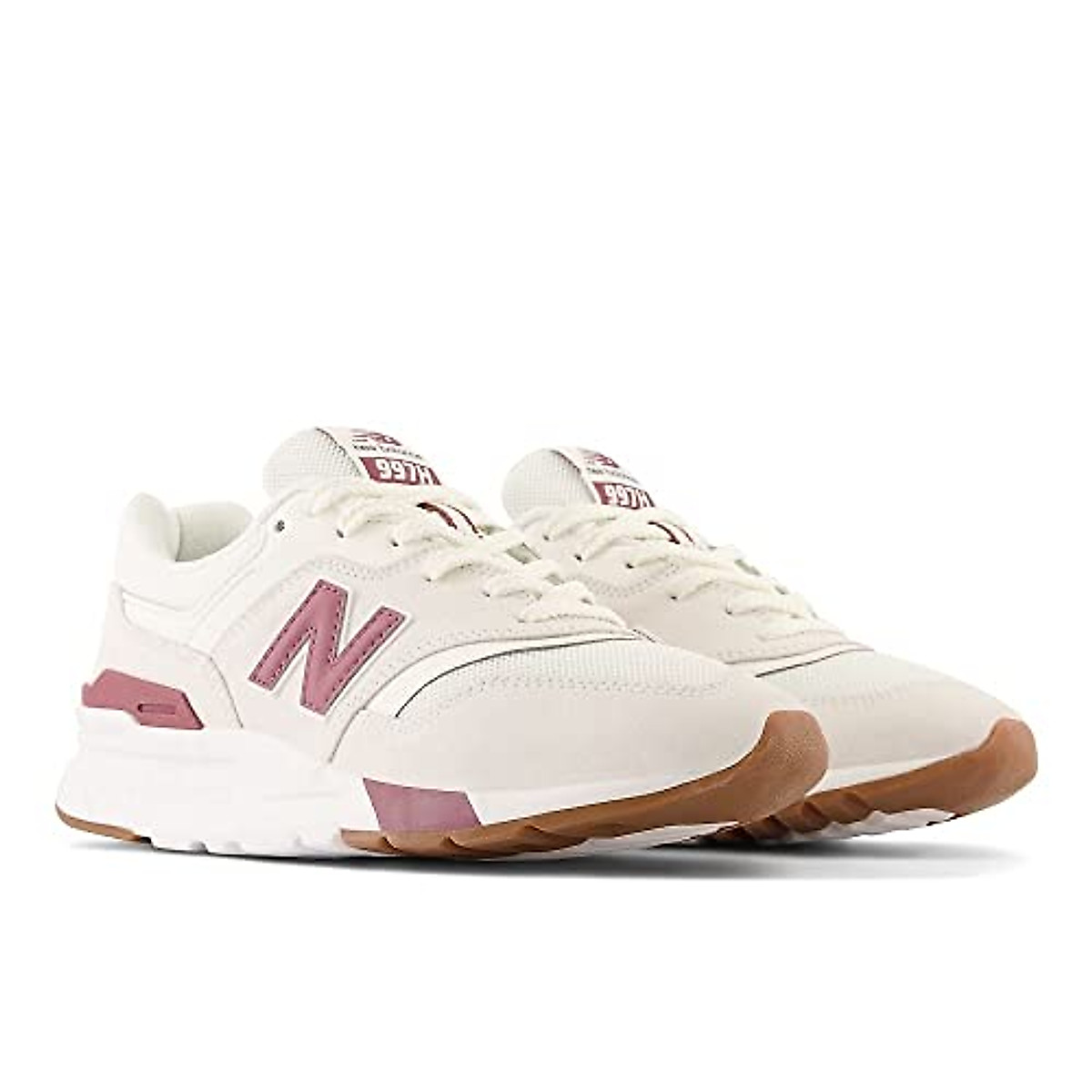 New Balance Women's 997H V1 Lifestyle Sneaker, Sea Salt/Washed Burgundy, 10