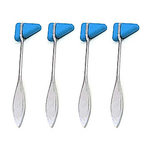SURGICAL ONLINE Set of 4 Taylor Percussion Reflex Hammers - Diagnostic Medical Instruments, For Nurse, EMT, Medical Student, Doctor (Blue)