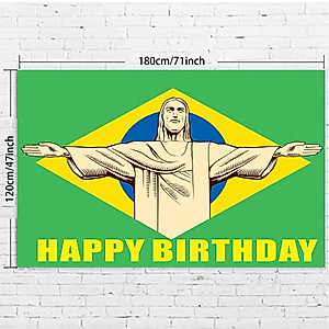 Brazil Independence Day Banner Background Patriotic Events 7th of September Theme Decor Flag for Sports Bars Party Decorations Happy Birthday Brazil Party Photo Booth Props Supplies Backdrop