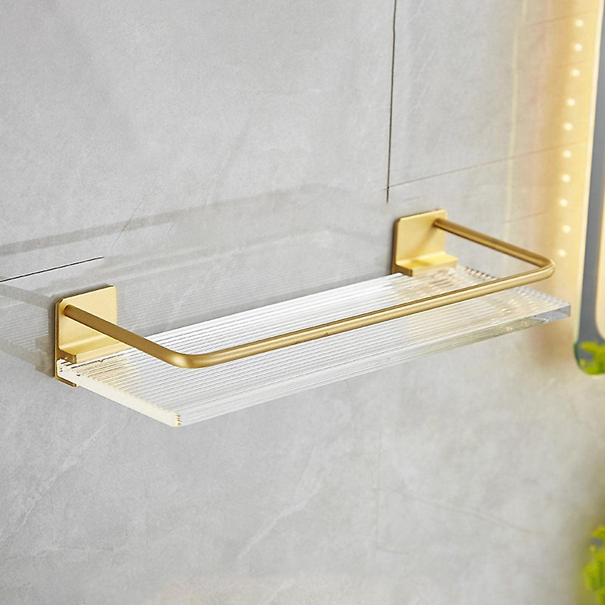 ＡＷＨＡＯ Bathroom Floating Shelf Acrylic Wall Shelf Bathroom Shelf Holder for Bathroom Bedroom, 30cm