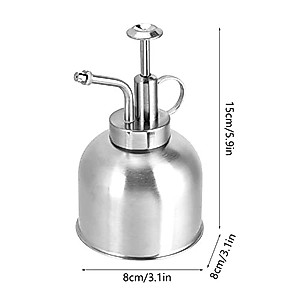 Mokernali Pressure Sprayer Bottle, Stainless Steel Watering Can, Hand Pressure Adjustable Plant Sprayer Watering Pot for Indoor Garden Plants