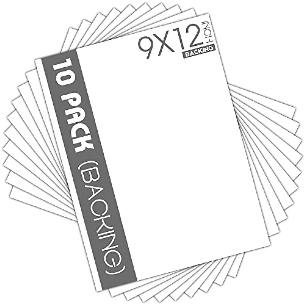 Mat Board Center, White Backing Boards - Full Sheet - for Art, Prints, Photos, Prints and More, 10 Pack, 9X12