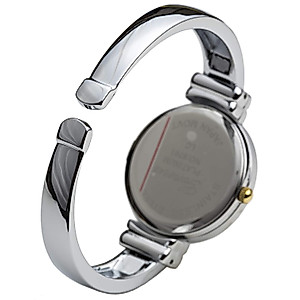 2Tone Metal Band Slim Case Women's Bangle Cuff Watch