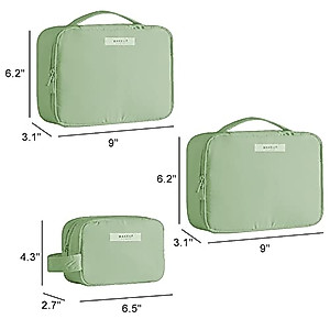 Didida 3 Pcs Makeup Bag Waterproof Cosmetic Bag for Women Travel Toiletry Bag Large Travel Makeup Case Multifunction Organizer Make Up Bag Brush Bags Reusable Toiletry Bag for Girls,green