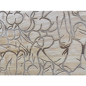 5.5" x 8" Cockcuterie Bamboo Cutting Board, Penis Engraved Cutting Board, Custom Cutting Board, Party Board, Gift Idea