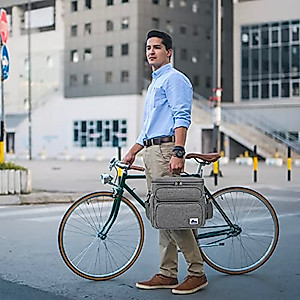 BAGBEBAG Lunch Bag for Men Women, Insulated Lunch Bag Women Man, Adult Lunch Box for Men Women, Large Lunch Bag for Office Work Picnic, Leak Resistant Cooler Bag, 24-Can,14L (Gray)