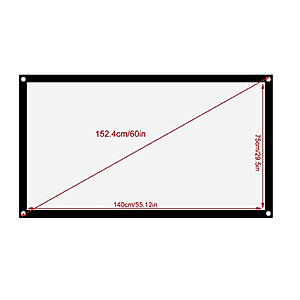 DAUZ Wrinkle Free White Projector Screen Wrinkle Free White Projector Screen, Wrinkle Free White Projector Screen Reliable High Efficiency for Factory (60inch), DAUZok5g3zbv7h-12