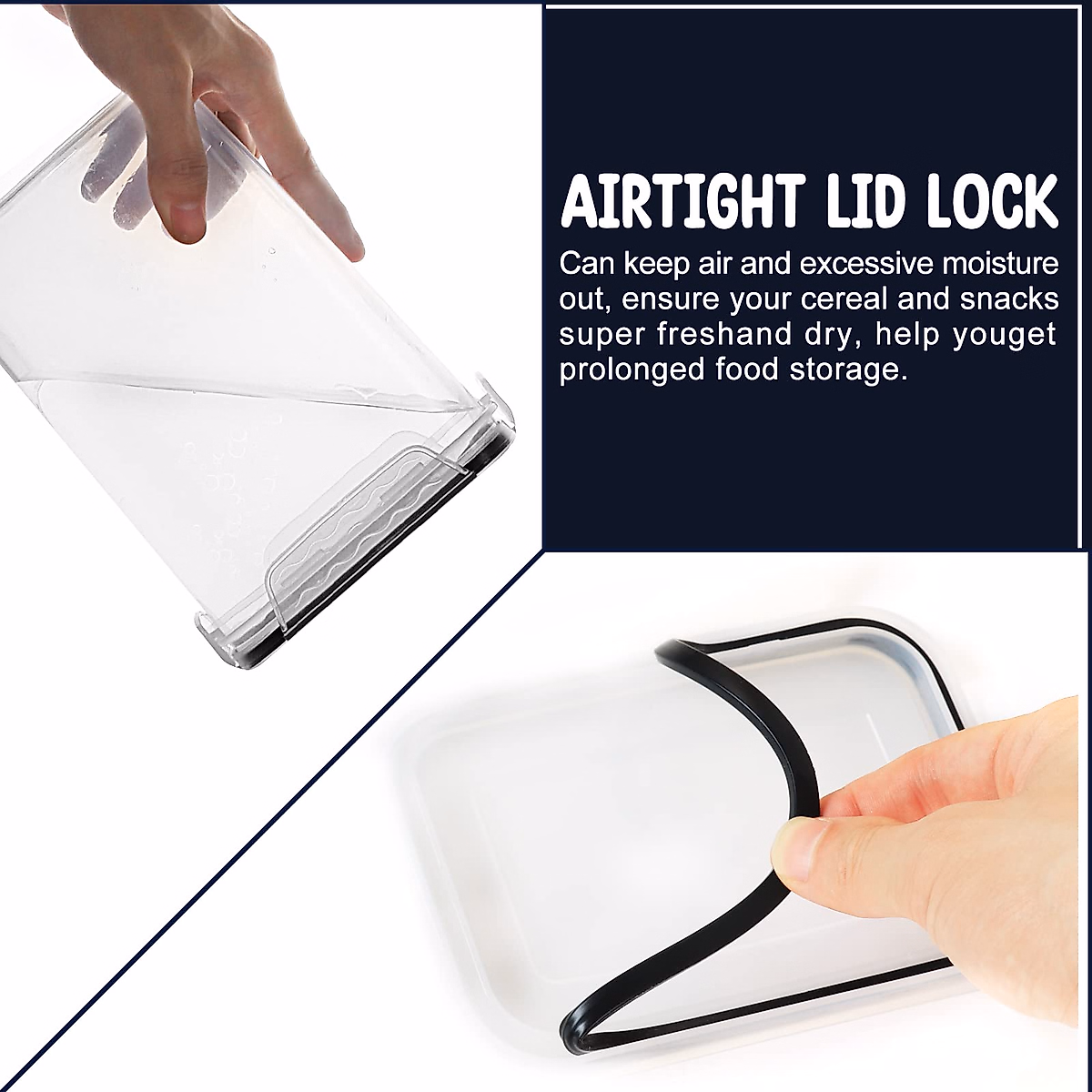 Airtight Food Storage Containers Set, RAZCC 32 PACK Cereal Storage Containers for Kitchen and Pantry Organization BPA Free Kitchen Canisters for Cereal, Rice, Flour & Oats, Free Marker and Labels