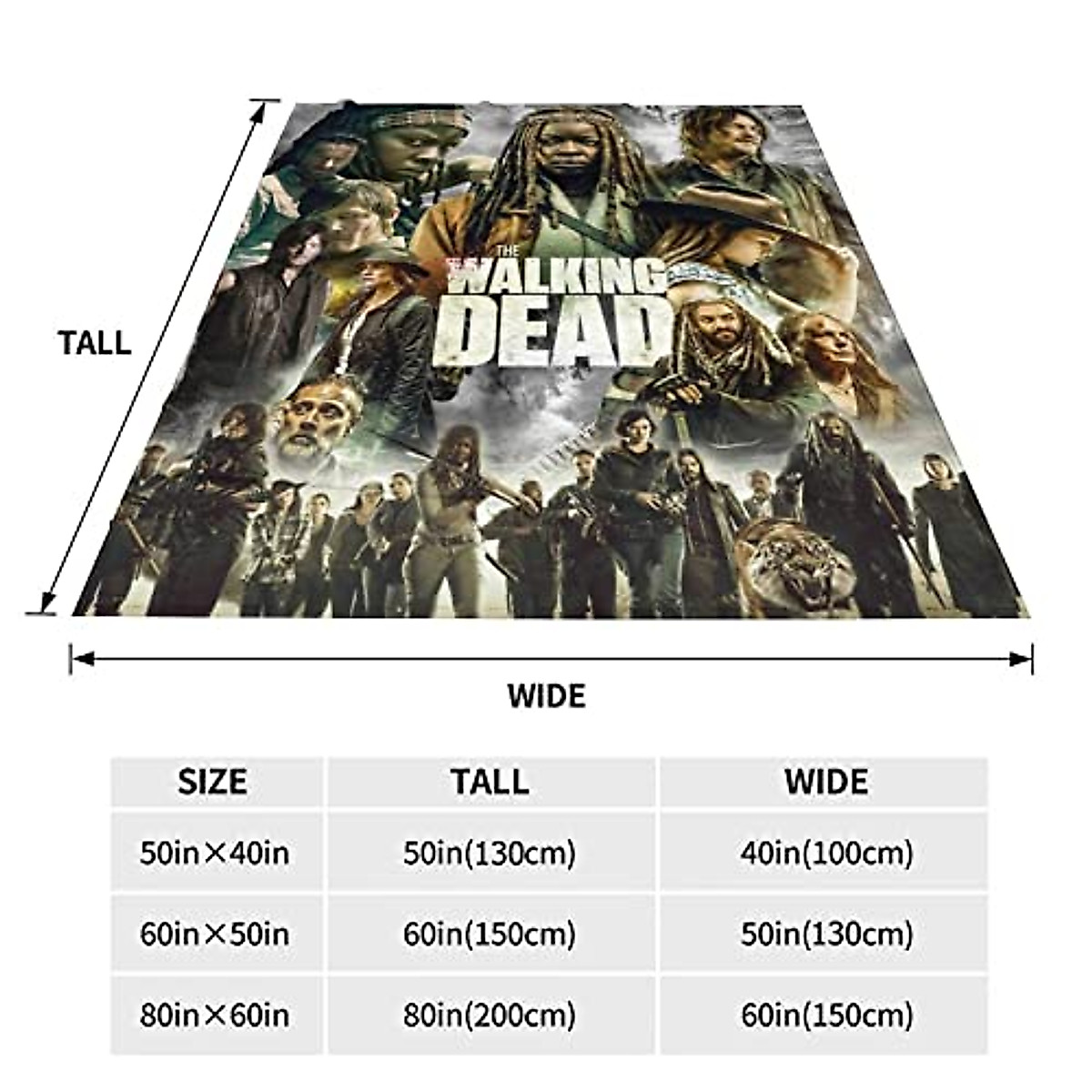 Landosps Nice The Apocalyptic Walking Horror Drama Dead Throw Blanket, Plush Microfiber Halloween Blankets and Throws for Bed, Weighted Air Condition Blanket 40"*50" （100 * 130cm）