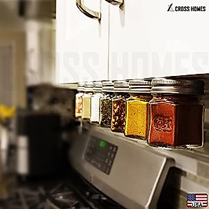 Magnetic Spice Jars Empty Small Hexagon Glass Spice Jars 20 Sets with Magnetic Lids, Shaker, Magnetic Board, Spice Labels DIY Spice Tins Magnetic Spice Rack for Refrigerator Fridge Cabinet Wall mount