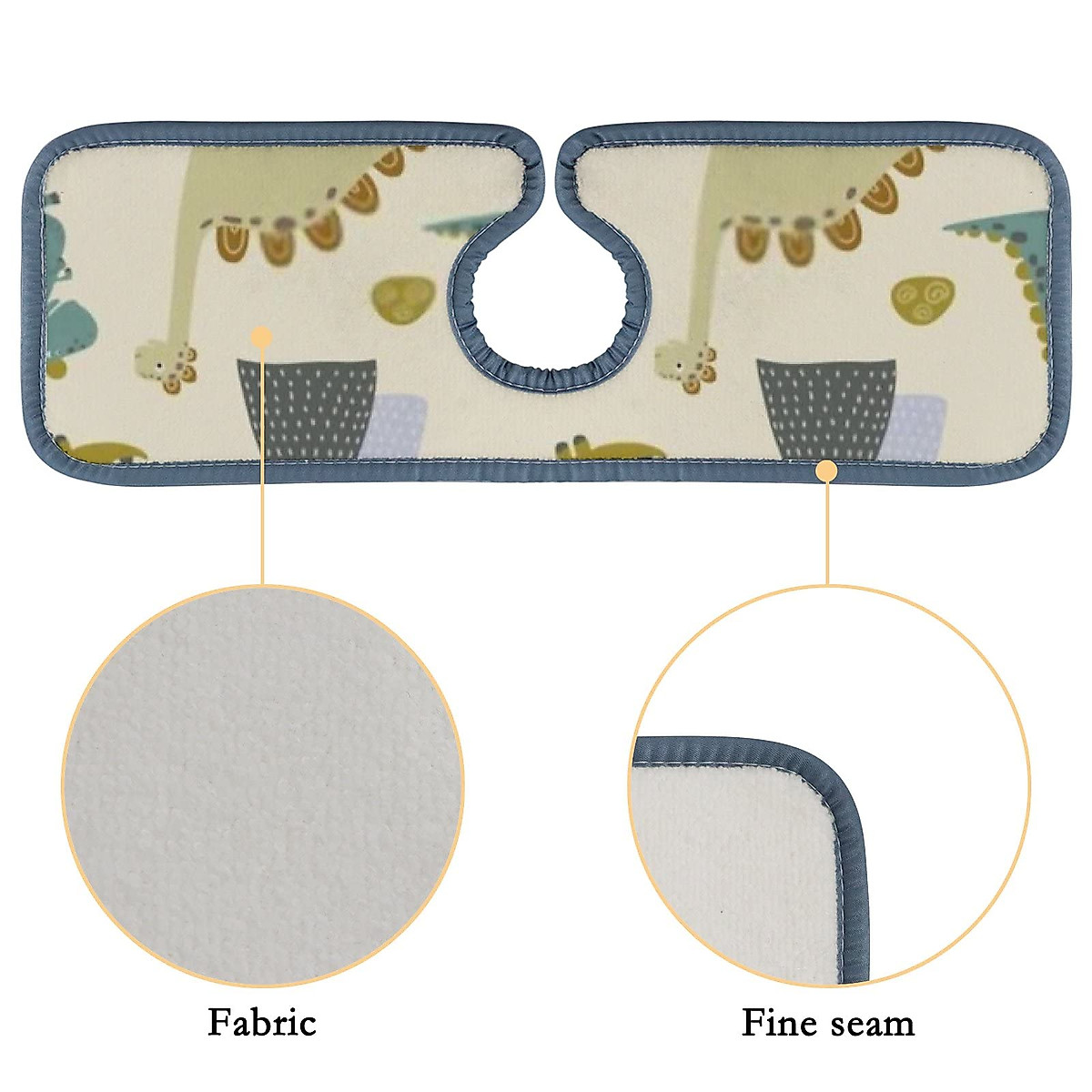 Kitchen Faucet Absorbent Mat 3 Pieces Dinosaurs in the Nature Faucet Sink Splash Guard Bathroom Counter and RV,Faucet Counter Sink Water Stains Preventer