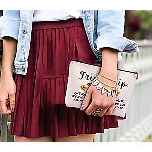 Xinezaa Women Makeup Bag for Best Friends Friendship Gifts for Women Friend Gifts for Women