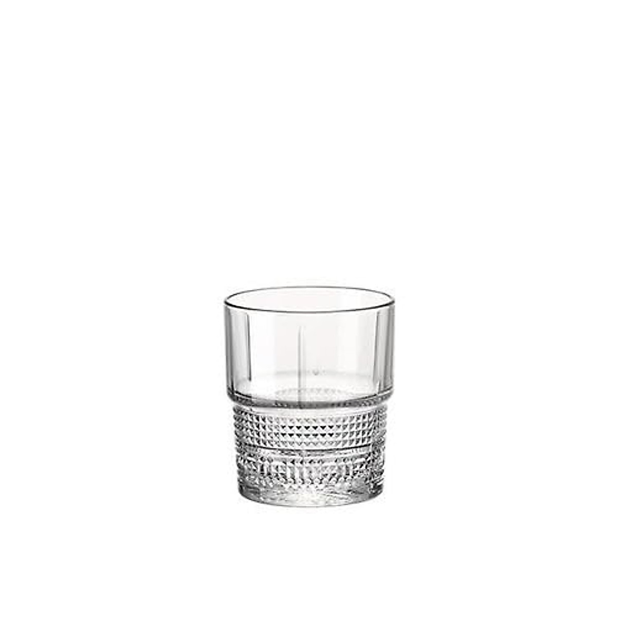 Bormioli Rocco Novecento Barware DOF Glass, Stackable, Set Of 4, 12.5 oz, Clear, Vintage Design, Made In Italy.