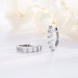 Mini Tiny Hoops Second Hole Everyday White Gold Ear Piercing 925 Sterling Silver Endless Cuff Huggie Hoop Earrings Jewelry Gifts Comfy Sleep Earring