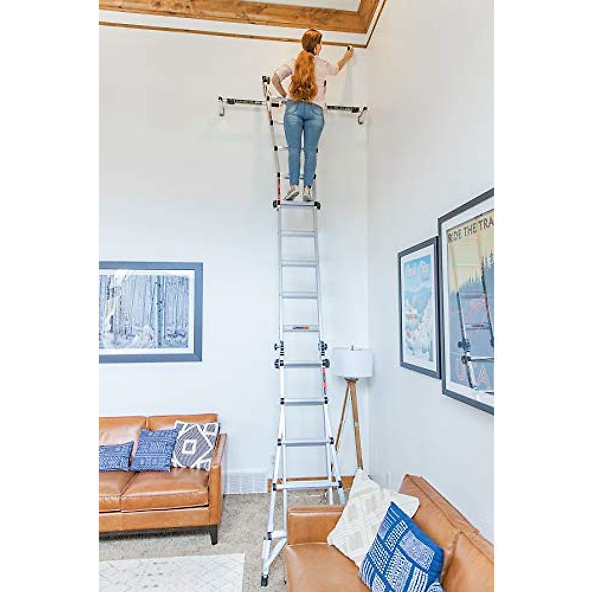 Little Giant Ladders, Epic, M22, 22 foot, Multi-Position Ladder, Aluminum, Type 1A, 300 lbs weight rating, (16822-818)