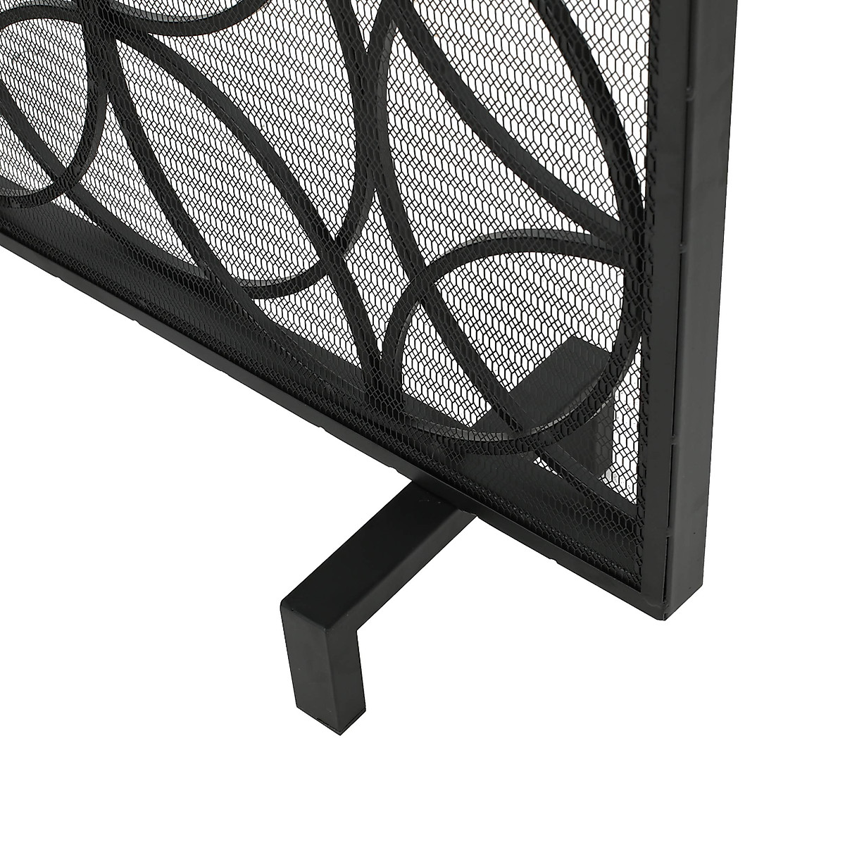 Christopher Knight Home Valeno Single Panel Iron Fireplace Screen, Black