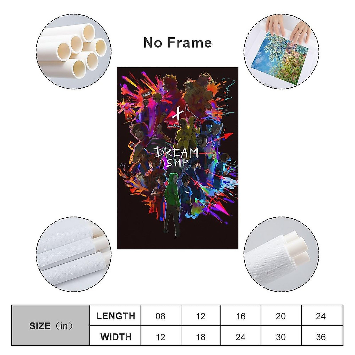 Dream SMP Anime Poster for Room Aesthetic Canvas Wall Art Prints for Wall Decor Room Decor Bedroom Decor Gifts Posters 08x12inch(20x30cm) Unframe-style