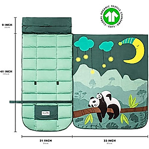 Panda - Organic Cotton Nap Mat for Daycare and Preschool - 50 x 21 INCH (2 to 4 Years)