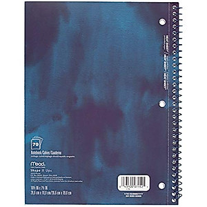 Mead Spiral Notebooks, 1 Subject, College Ruled Paper, 70 Sheets, 10-1/2" x 7-1/2", Shape It Up, Design May Vary, 3 Pack (38191)