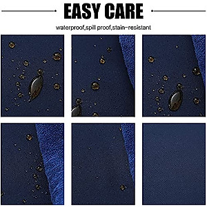 Obstal Rectangle Table Cloth, Oil-Proof Spill-Proof and Water Resistance Microfiber Tablecloth, Decorative Fabric Table Cover for Outdoor and Indoor Use (Navy Blue, 60 x 84 Inch)