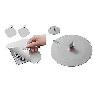 MAOYONG Silicone Drain Stopper for Bathtub and Kitchen Sink, Anti-Odor & Anti-Clog Plug for Bathroom, Shower 3 Pack