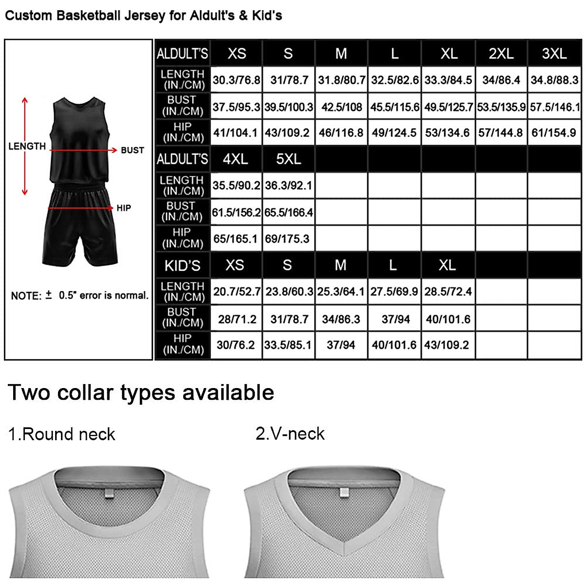 Custom Reversible Basketball Jersey for Men Women Adult Youth Print Name Number Logo (White-Black-Red)…