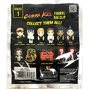 Cobra Kai Series 1 - 3D Figural Foam Bag Clip in Blind Bag - Strike First, Strike Hard, No Mercy Multicolored