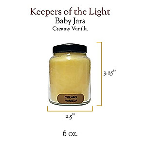 A Cheerful Giver - Creamy Vanilla Baby Scented Glass Jar Candle (6oz) with Lid & True to Life Fragrance Made in USA