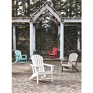 Signature Design by Ashley Sundown Treasure Outdoor Patio HDPE Weather Resistant Adirondack Chair, Red