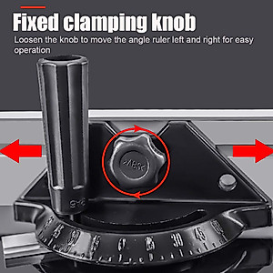 Table Saw Miter Gauge with Aluminum Miter Fence,Both Sides 60 Angle Adjustable,Be Used for Table Saws, Band Saws, Router Tables, Jointers(Black)