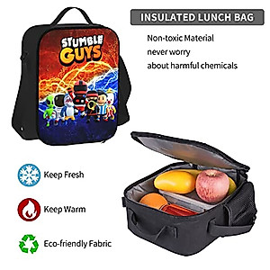Stumble Guys Backpack Set With School Bookbag Lunch Bag Pencil Case